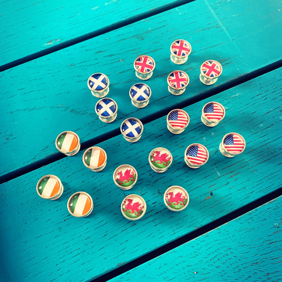 Flag Shirt Studs. Dress Shirt Buttons. Custom Made Personalised Flags. Groom Suit. Wedding Shirt ...
