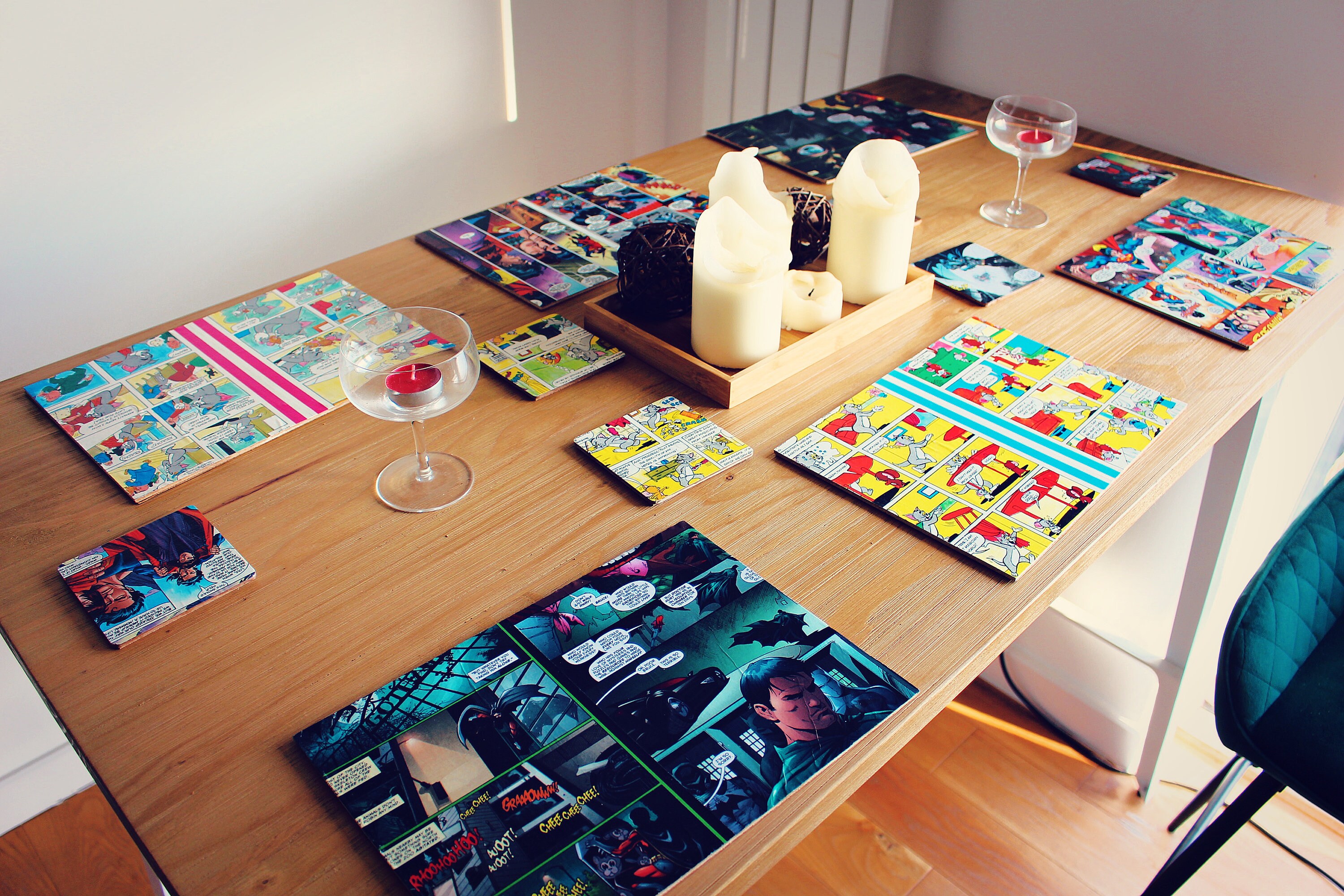 Upcycled Comic Book Placemats Set. Superhero Dinner Mats. - Etsy UK