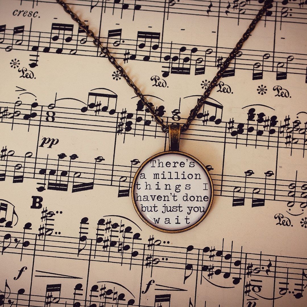 Hamilton Musical Lyrics Pendant / Necklace - Musical Theatre Gift ...
