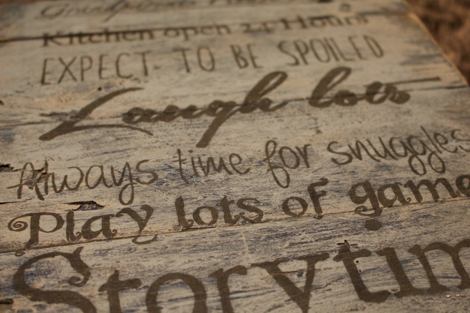 Rustic 'grandparents House Rules' Sign Fun | Etsy