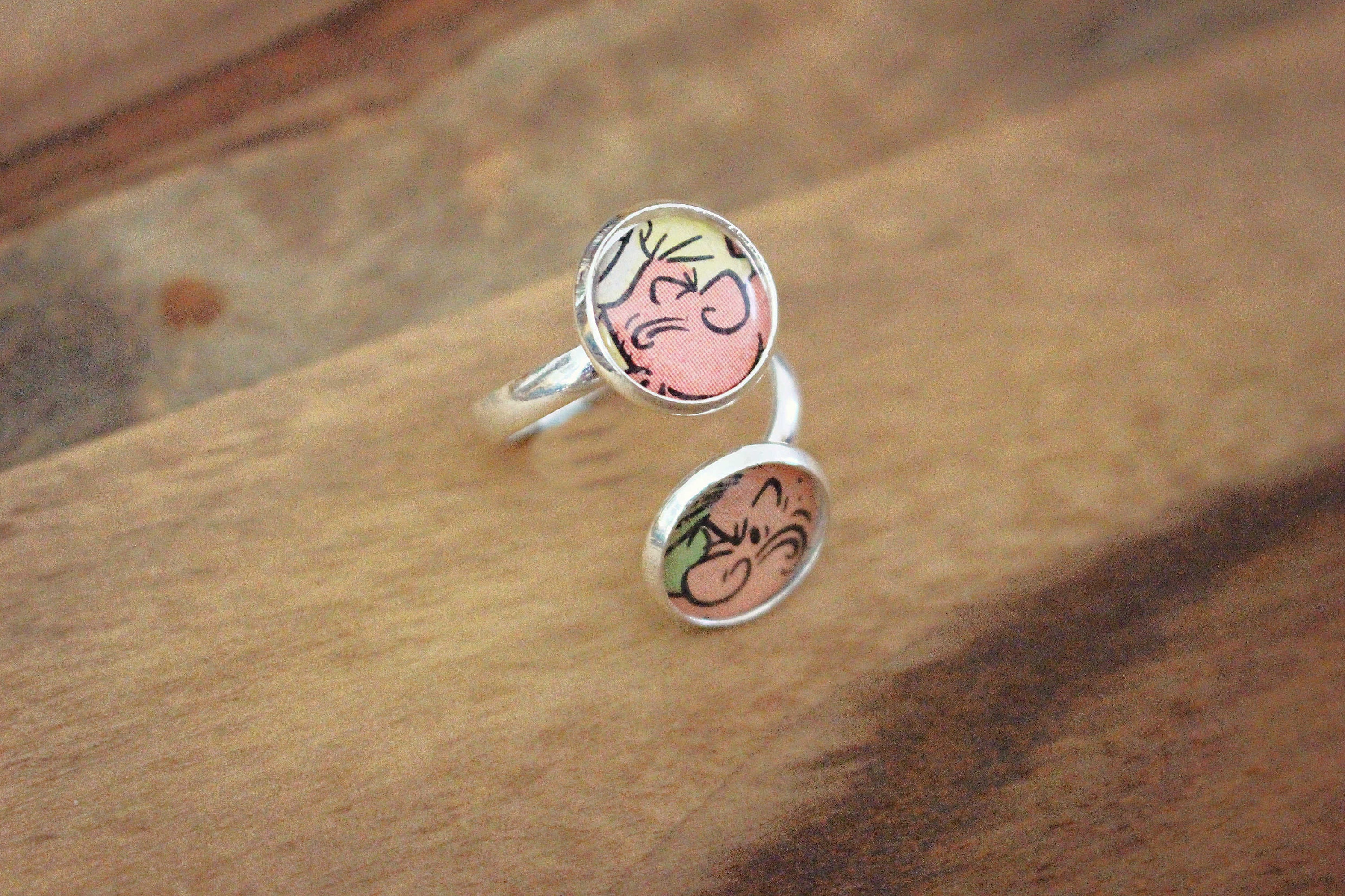 Vintage Comic Book Cartoon Ring Retro Cartoon Character - Etsy