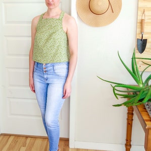 Woman’s Cross Back Apron Tank Top PDF Sewing Pattern - Etsy