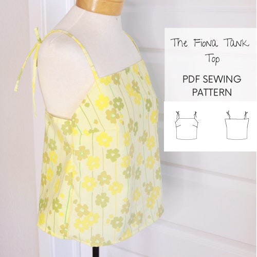 Basic Tank Top Pattern Women Sewing Pattern Crop Tank Top - Etsy