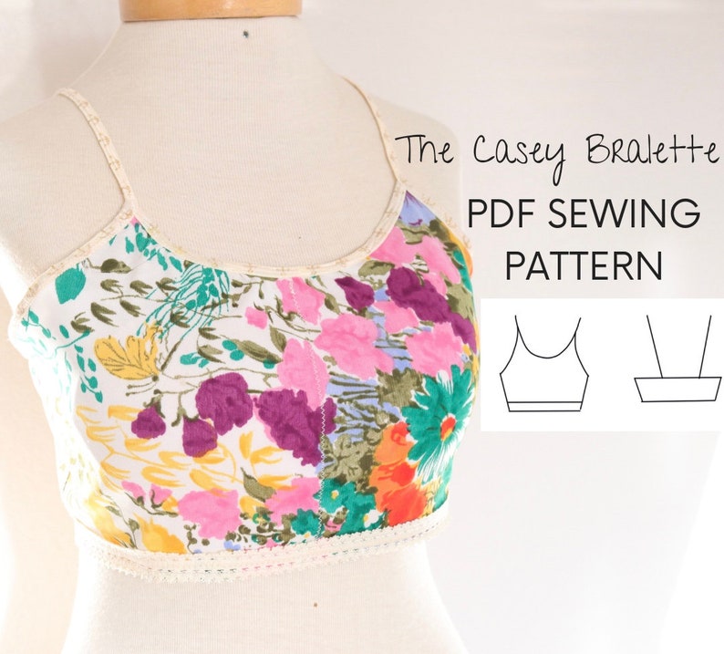 The Casey Bralette PDF Sewing Pattern - Etsy