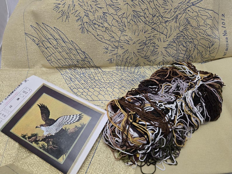 Japanese Bunka Punch Needle Embroidery Kit - Etsy