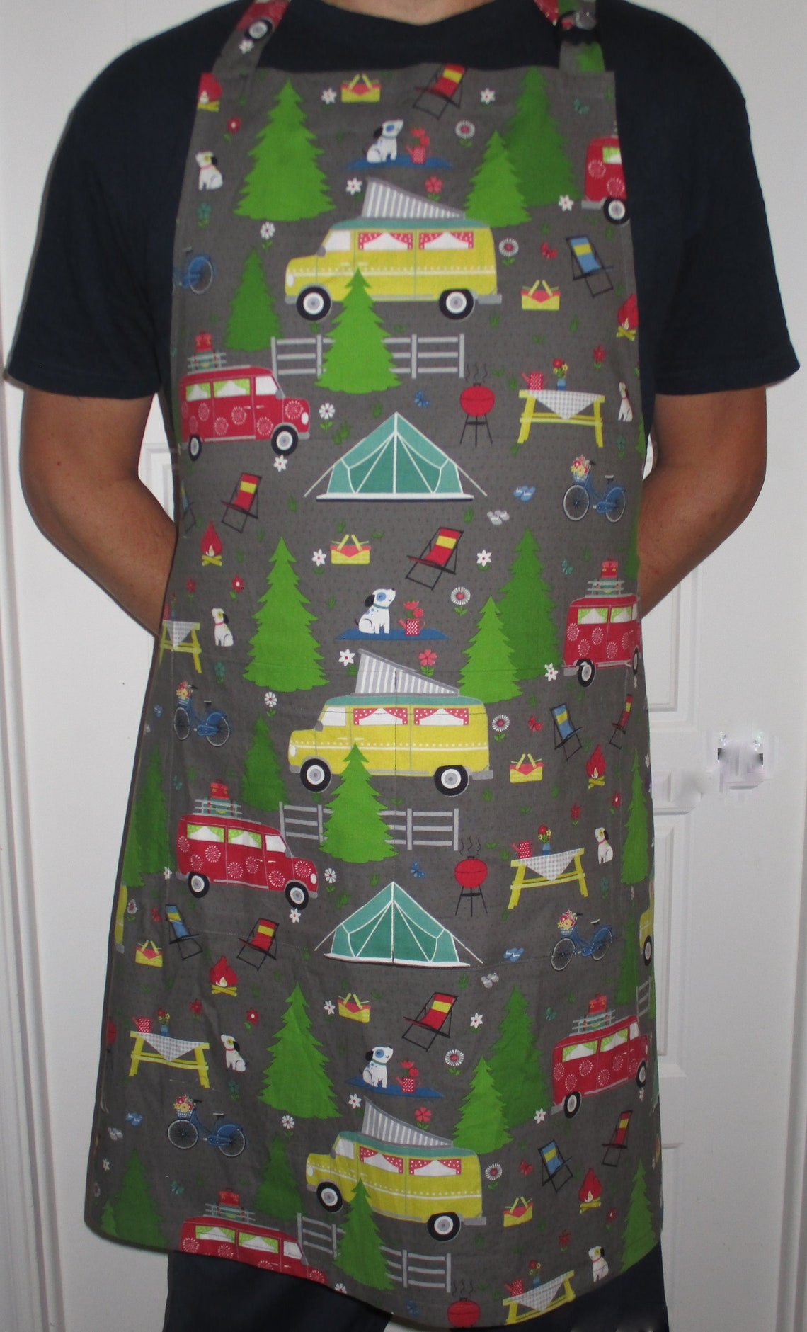 Adult Bbq Kitchen Apron / Camping / Apron / Kitchen Apron / - Etsy