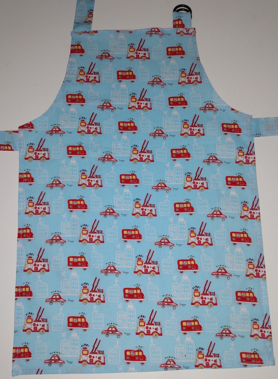 Apron for Kid / Fire Truck / Emergency Vehicle, Apron, Kids Apron ...
