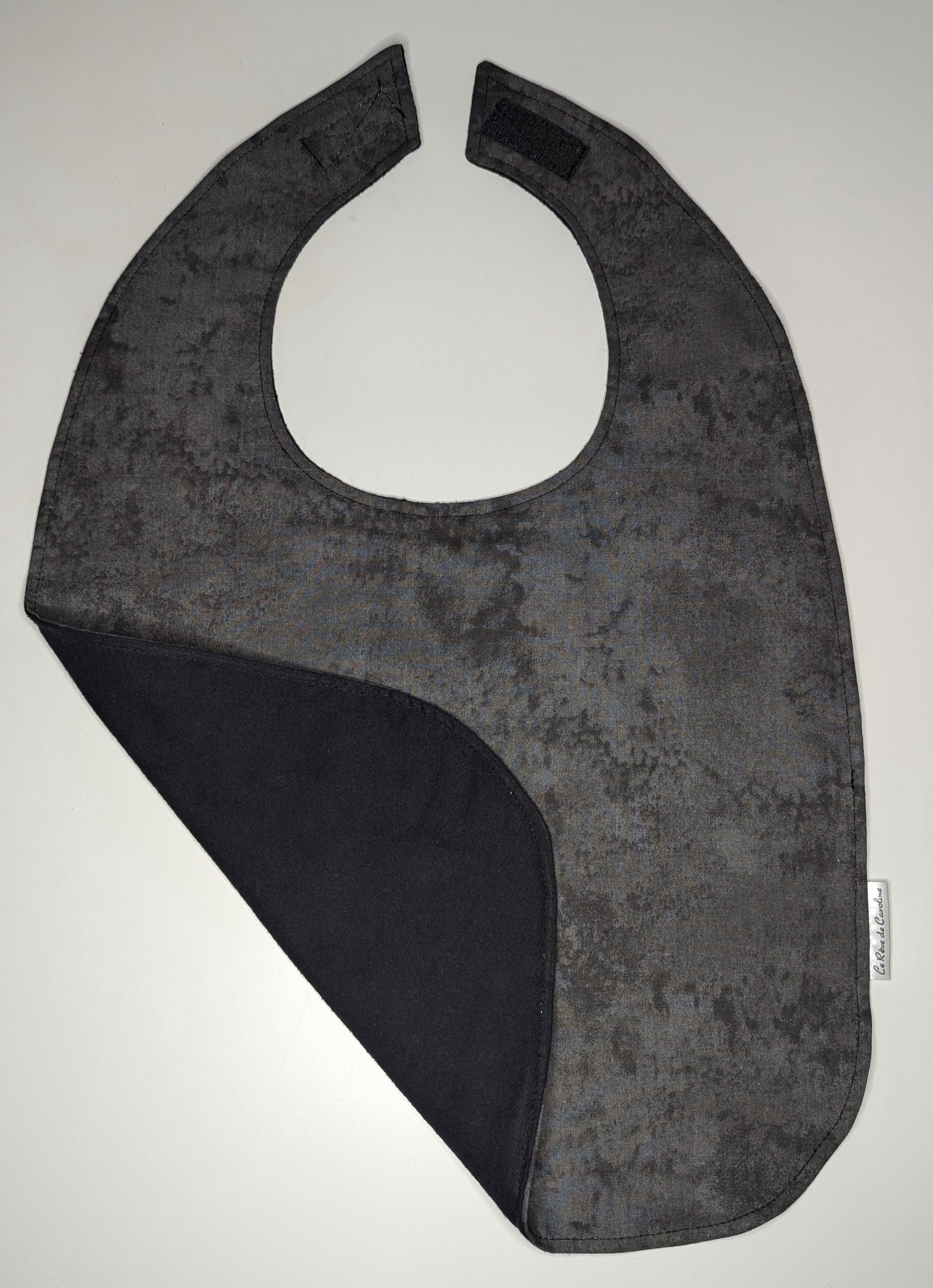 Adult Bib / Clothes Protector / Special Needs Bib / Charcoal / Marbled ...