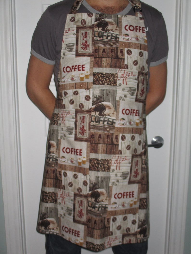 Adult Kitchen Apron / Coffee / Coffee Beans / Apron / Kitchen - Etsy