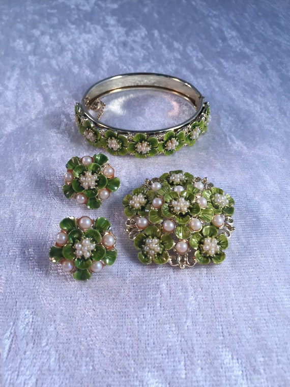 Beautiful Vintage Hobé 3-piece Set With Bracelet Earrings and | Etsy