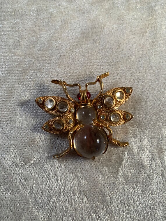 RARE Hobé Beetle / Bug "Jelly Belly" Vermeil Gold Was… - Gem