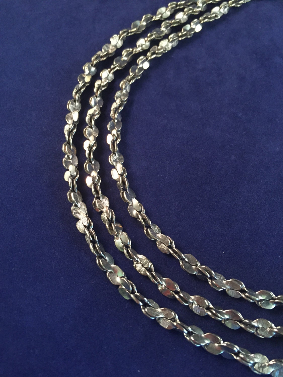 GORGEOUS HEAVY Vintage Hobé Multi-strand Heavy Chain Molded - Etsy