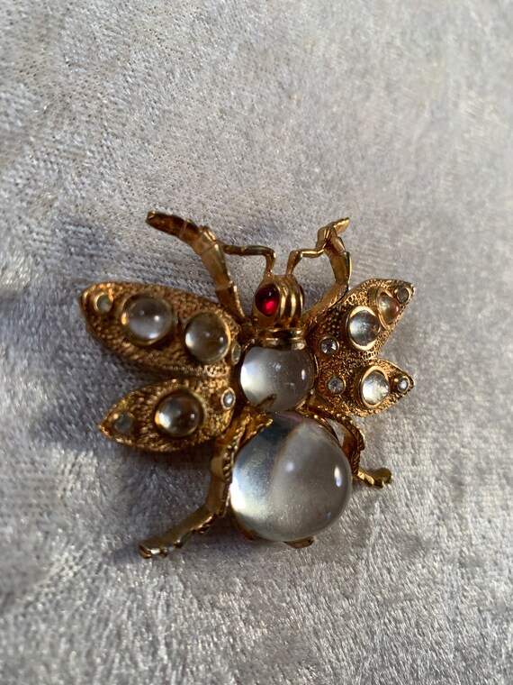 RARE Hobé Beetle / Bug "Jelly Belly" Vermeil Gold Was… - Gem