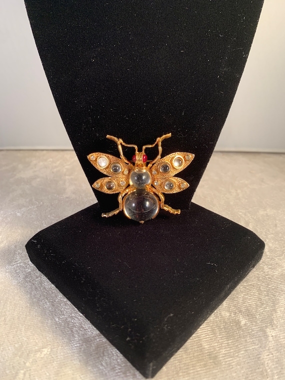 RARE Hobé Beetle / Bug "Jelly Belly" Vermeil Gold Was… - Gem