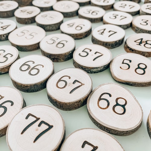 Wooden Number Set Handmade Maple Wood Numerals & Math | Etsy