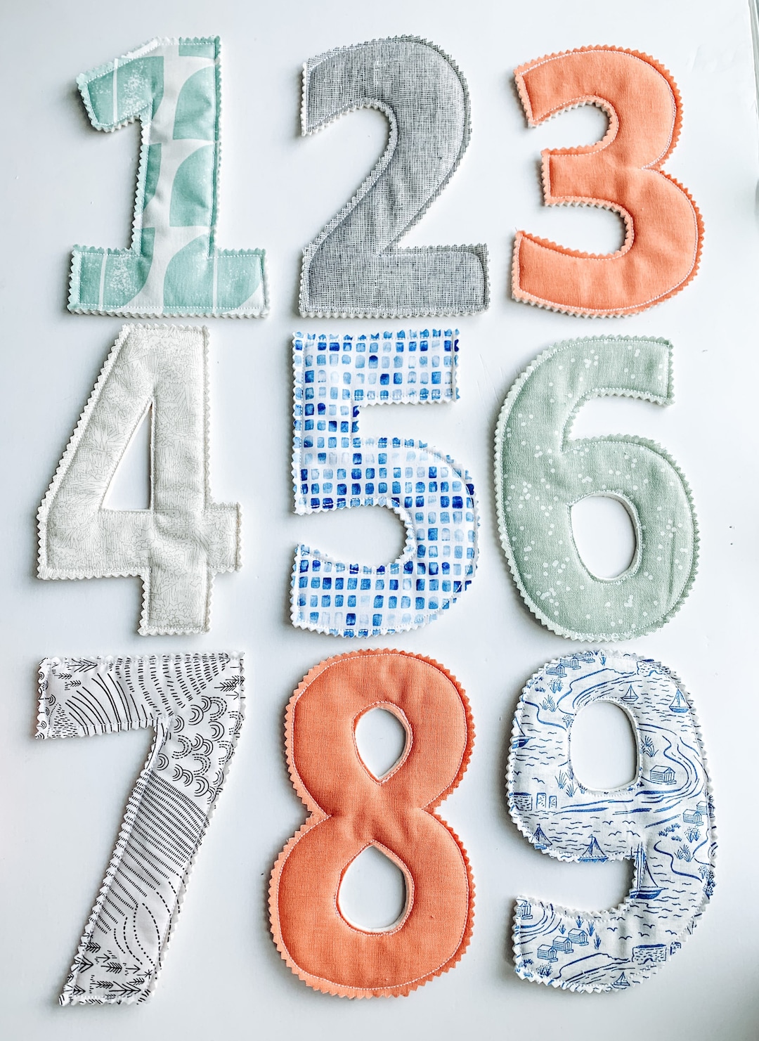 Sensory Fabric Numbers Set, Math Toy for Preschool, Nursery Decor ...