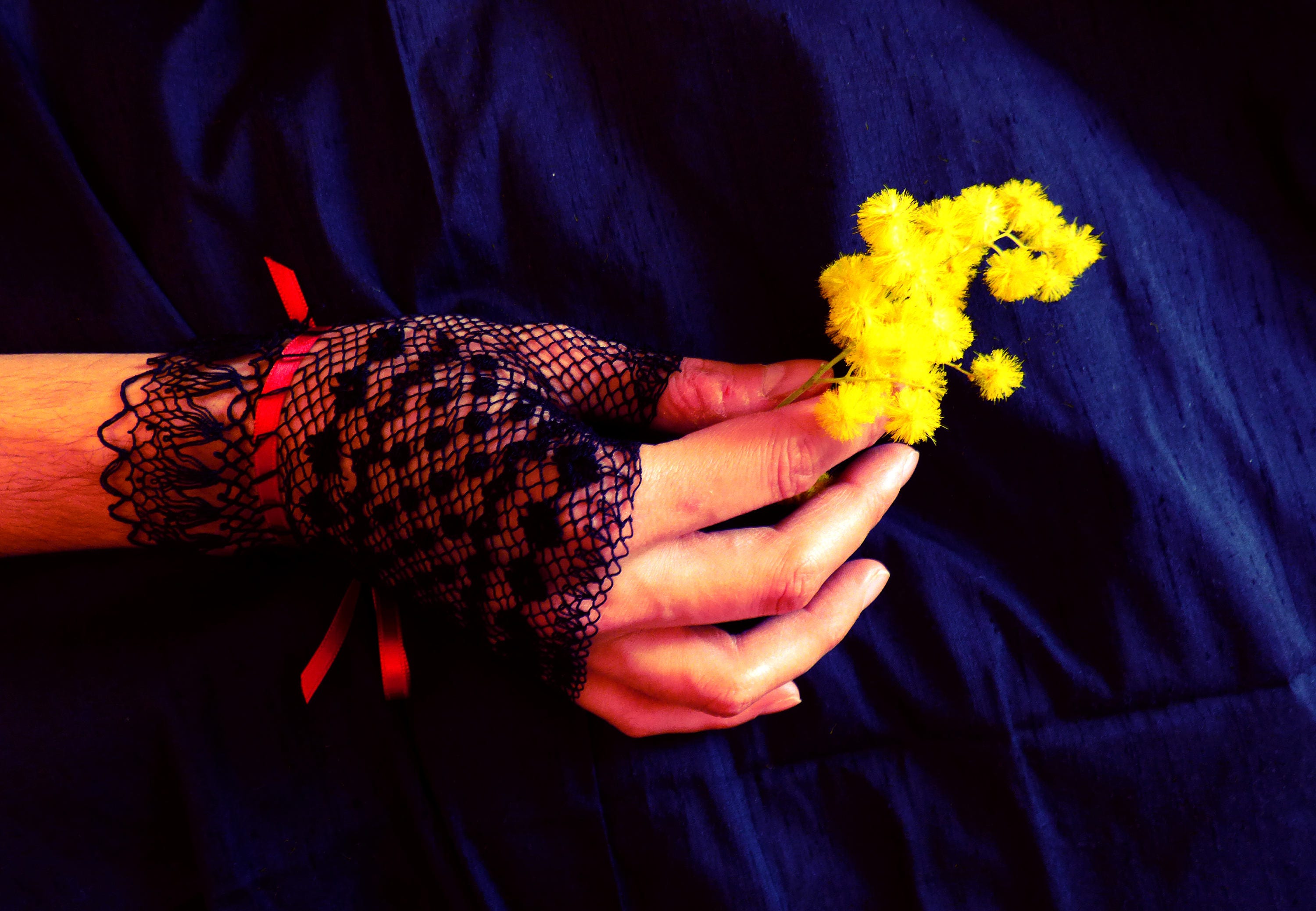 Lace Mittens. Civil War Era. Hand Made Silk Mittens or Fingerless ...