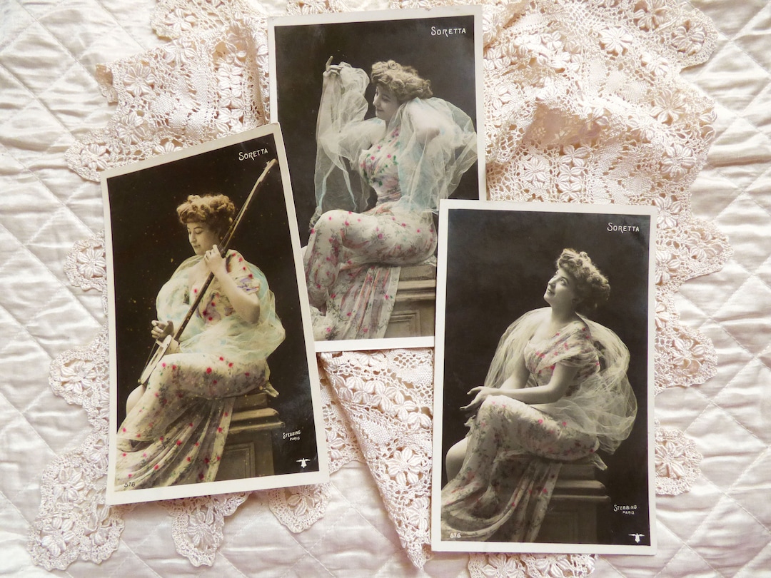 Antique French Cabaret Postcards, Soretta Stebbing, Early 1900s - Etsy