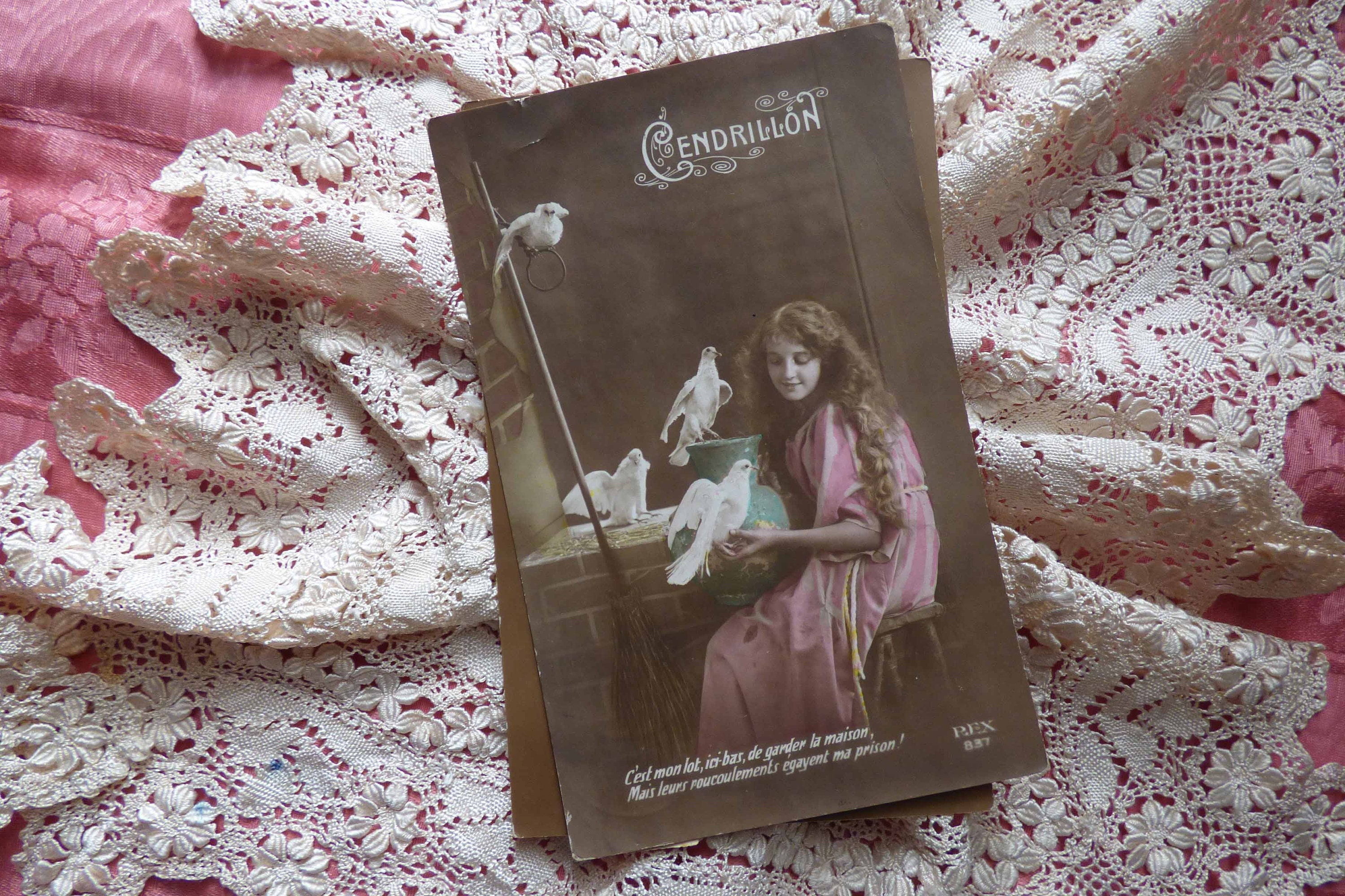 5 Antique Cards 1920s Cinderella Cendrillon Serie Antique French ...