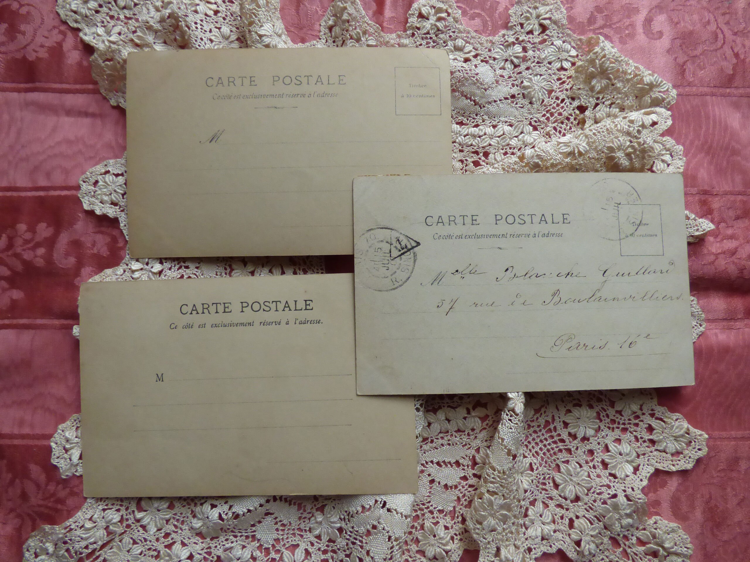 3 Antique Postcards Antique French Music Hall 1900s Fashion Antique ...
