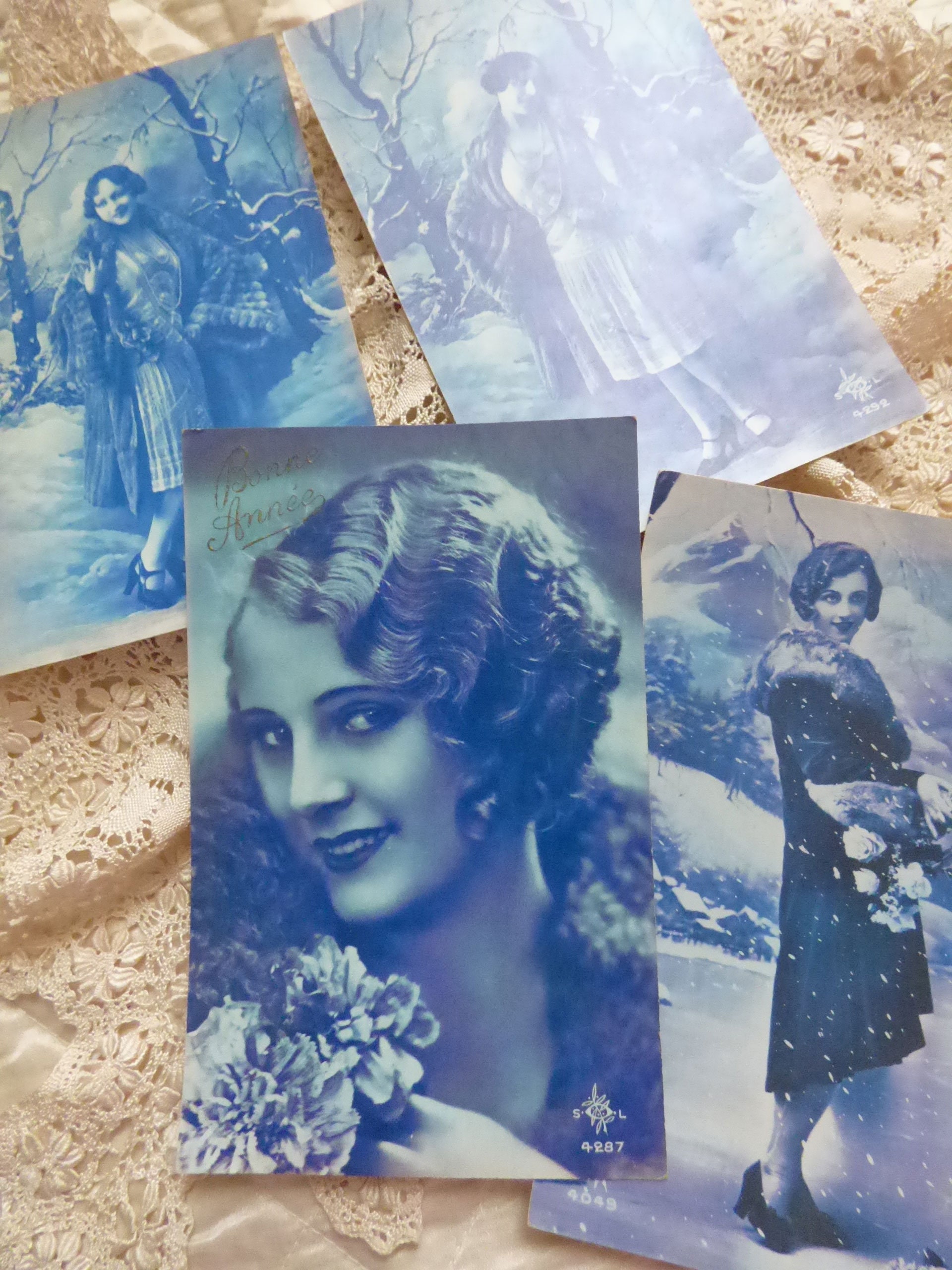 4 Original Vintage Postcards 1920s - Flappers - Antique Postcards ...