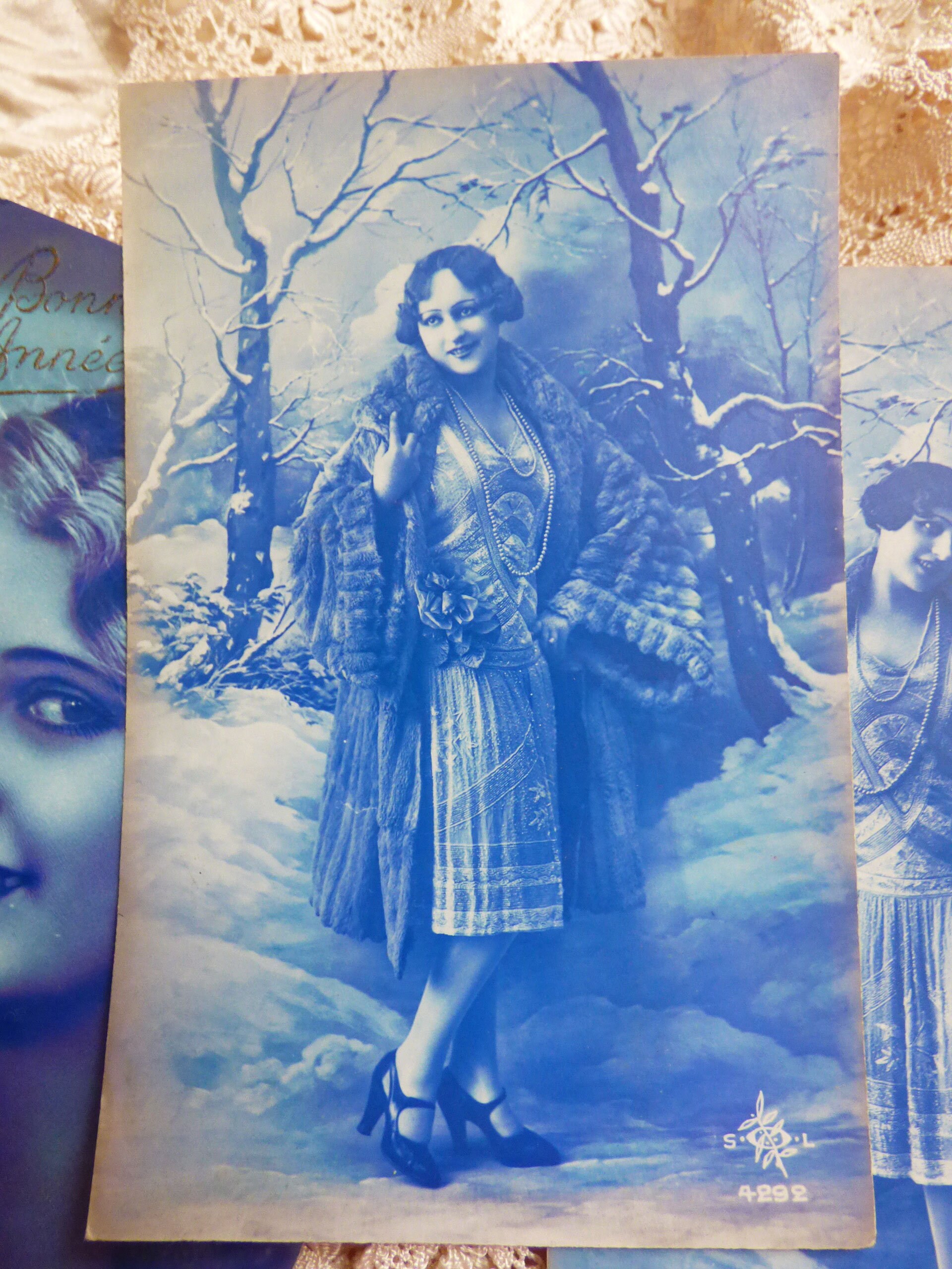 4 Original Vintage Postcards 1920s Flappers Antique Postcards ...