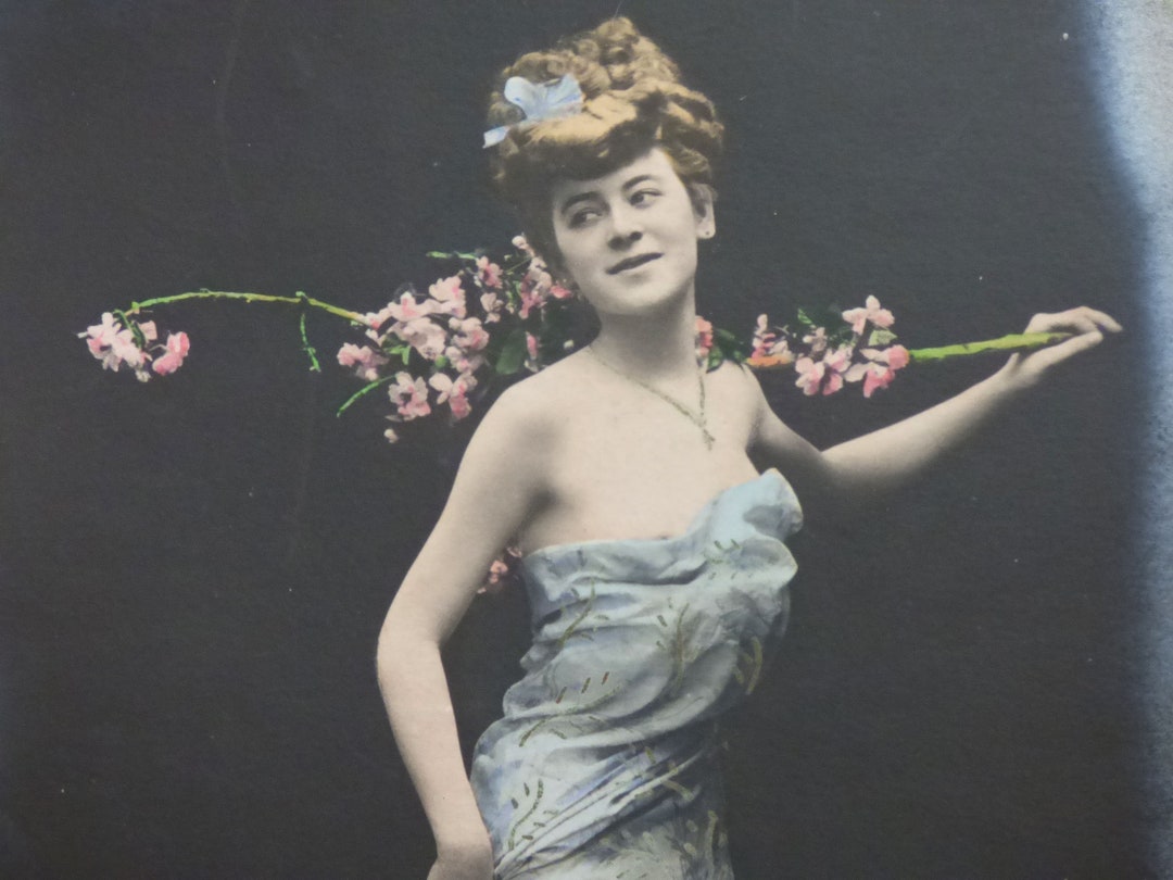 2 Antique Postcards 1900s French Actresses as Nymphs - Cinema Precursor ...