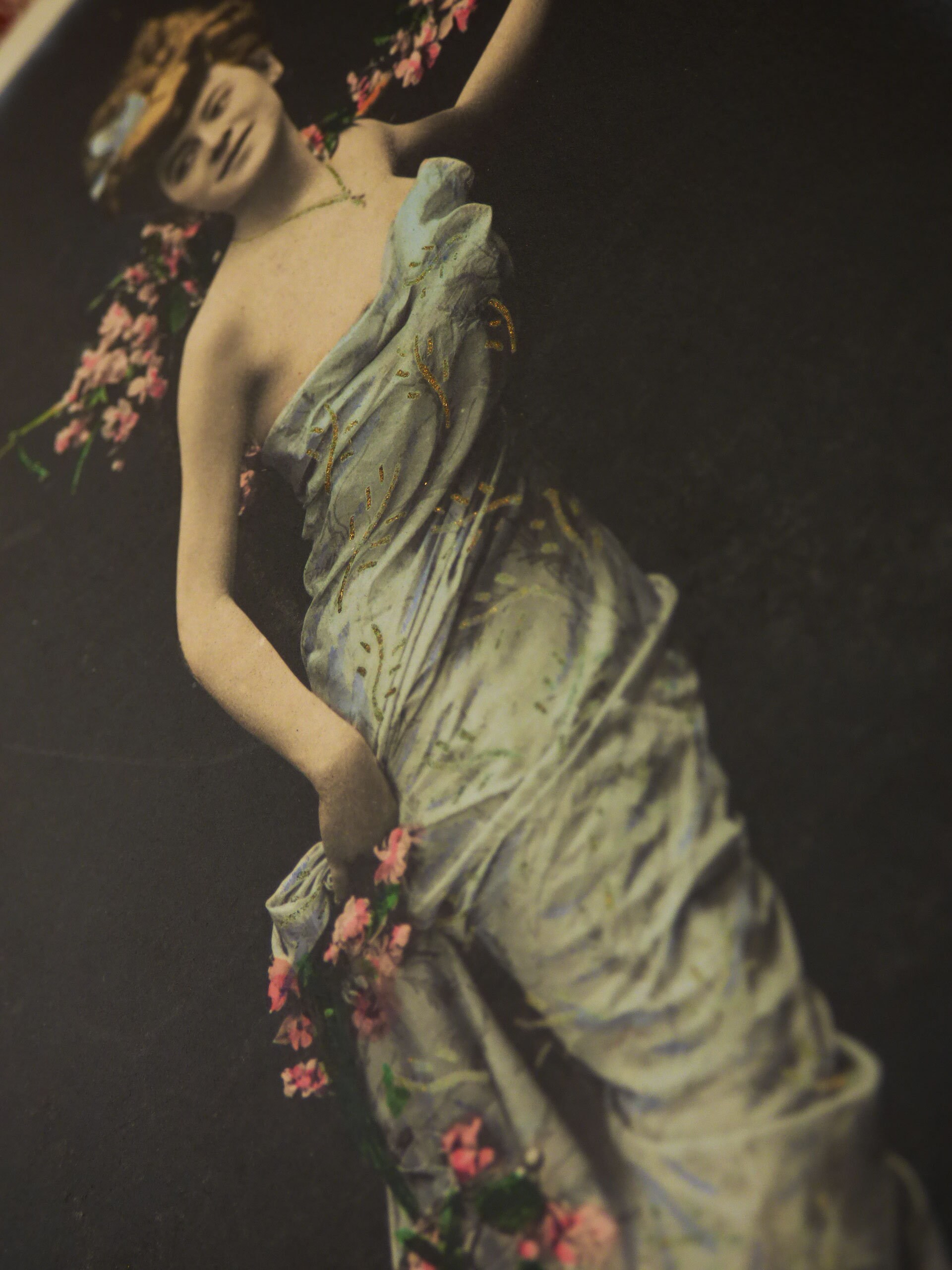 2 Antique Postcards 1900s French Actresses as Nymphs - Cinema Precursor ...