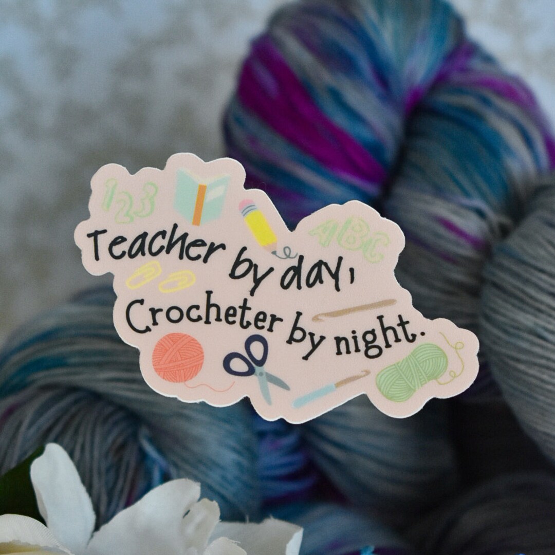 Crochet Stickers, Laptop Decal, Craft Stickers, Water Bottle Decals ...