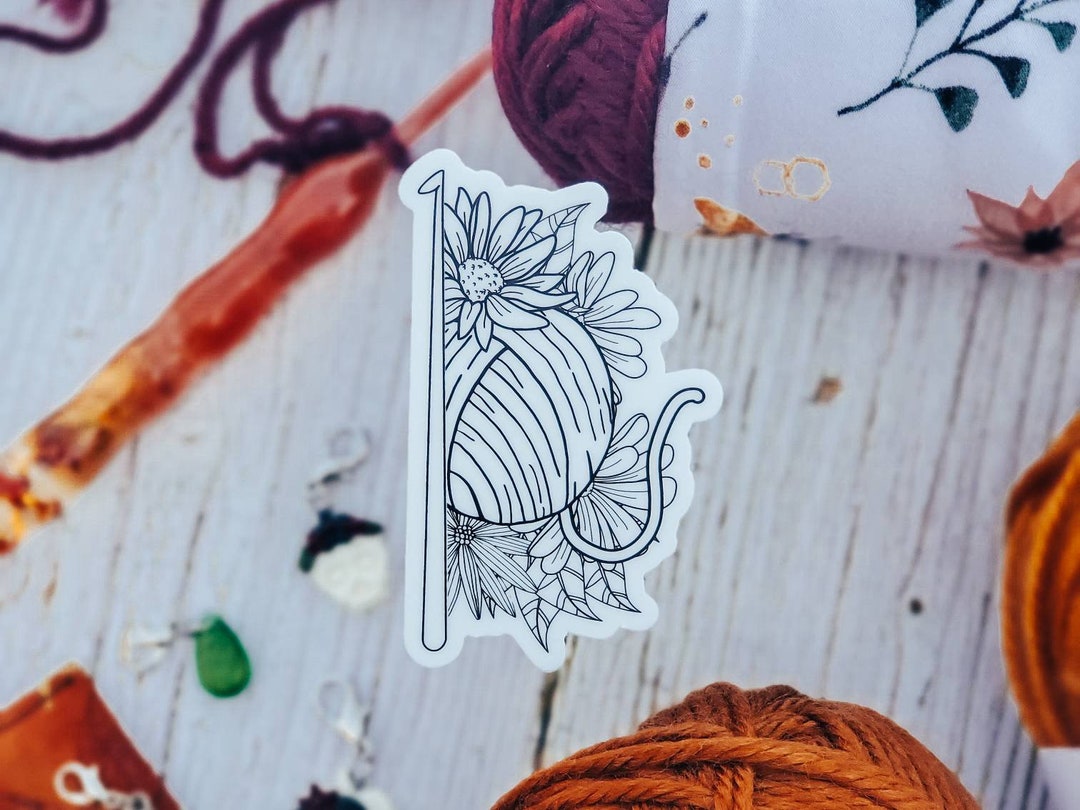 Crochet Stickers, Laptop Decal, Craft Stickers, Water Bottle Decals ...