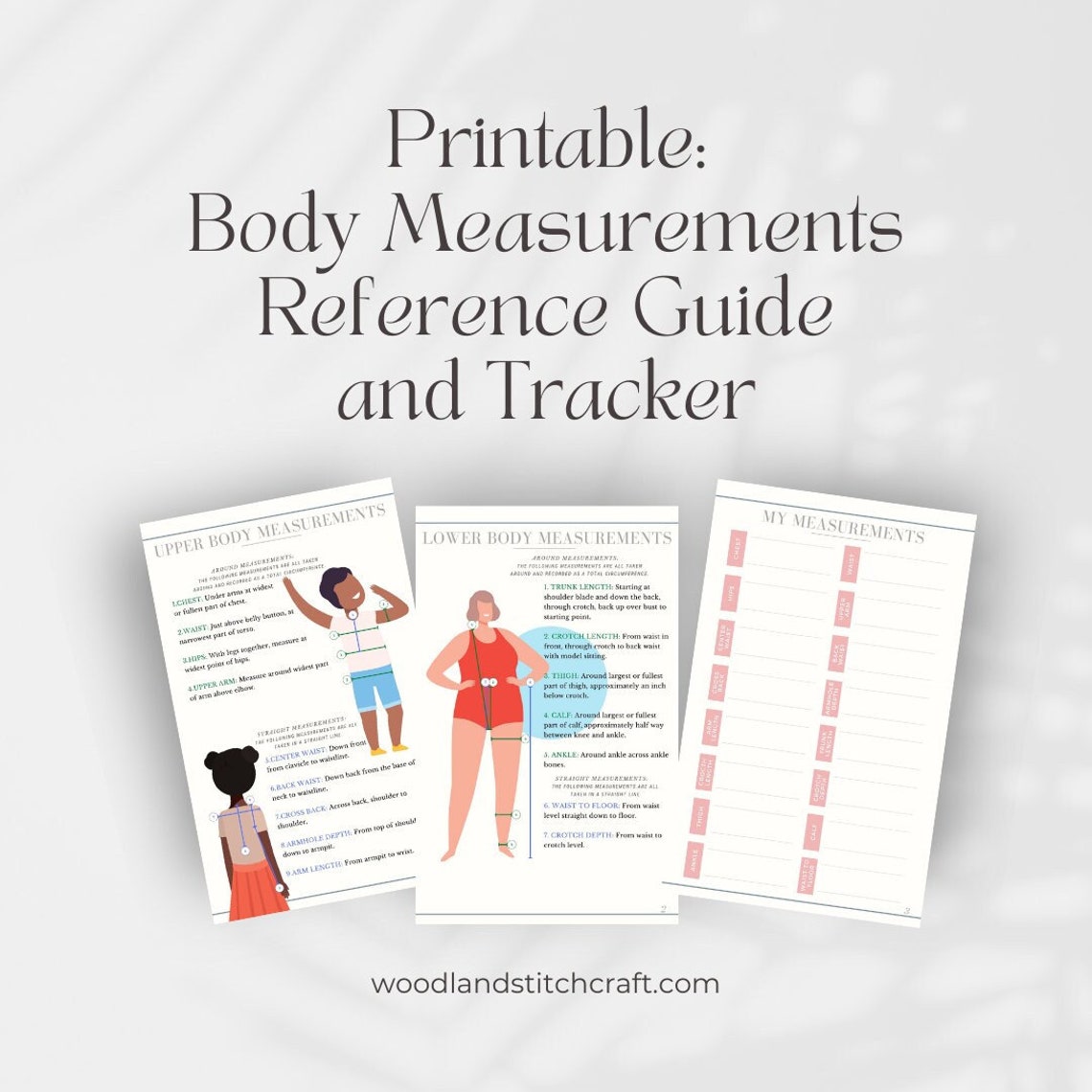 Body Measurements Guide Body Measurement Printable Body | Etsy