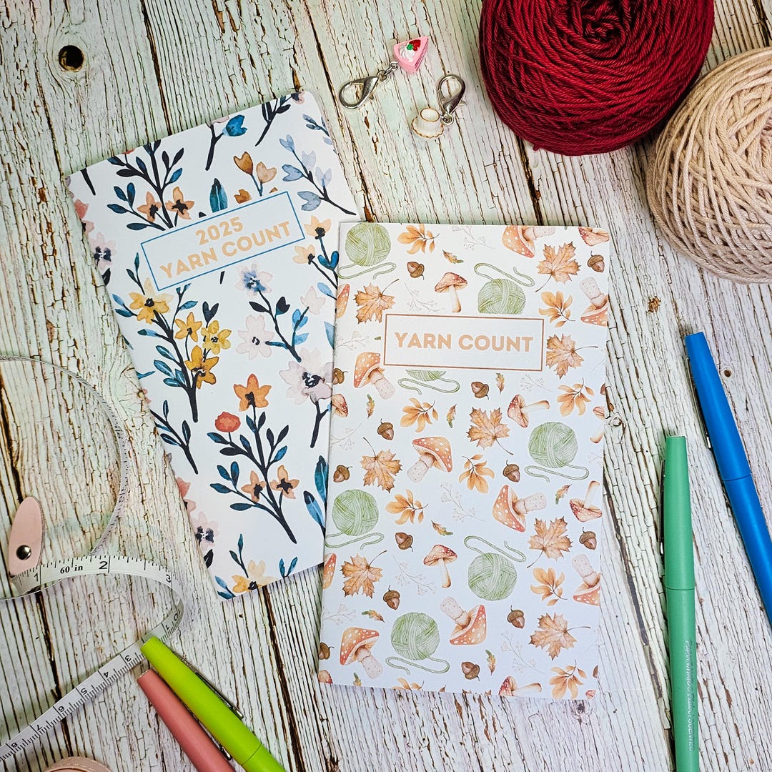 Yearly Yarn Tracker, Crochet Tracker, Crochet Stationery, Yarn Count ...
