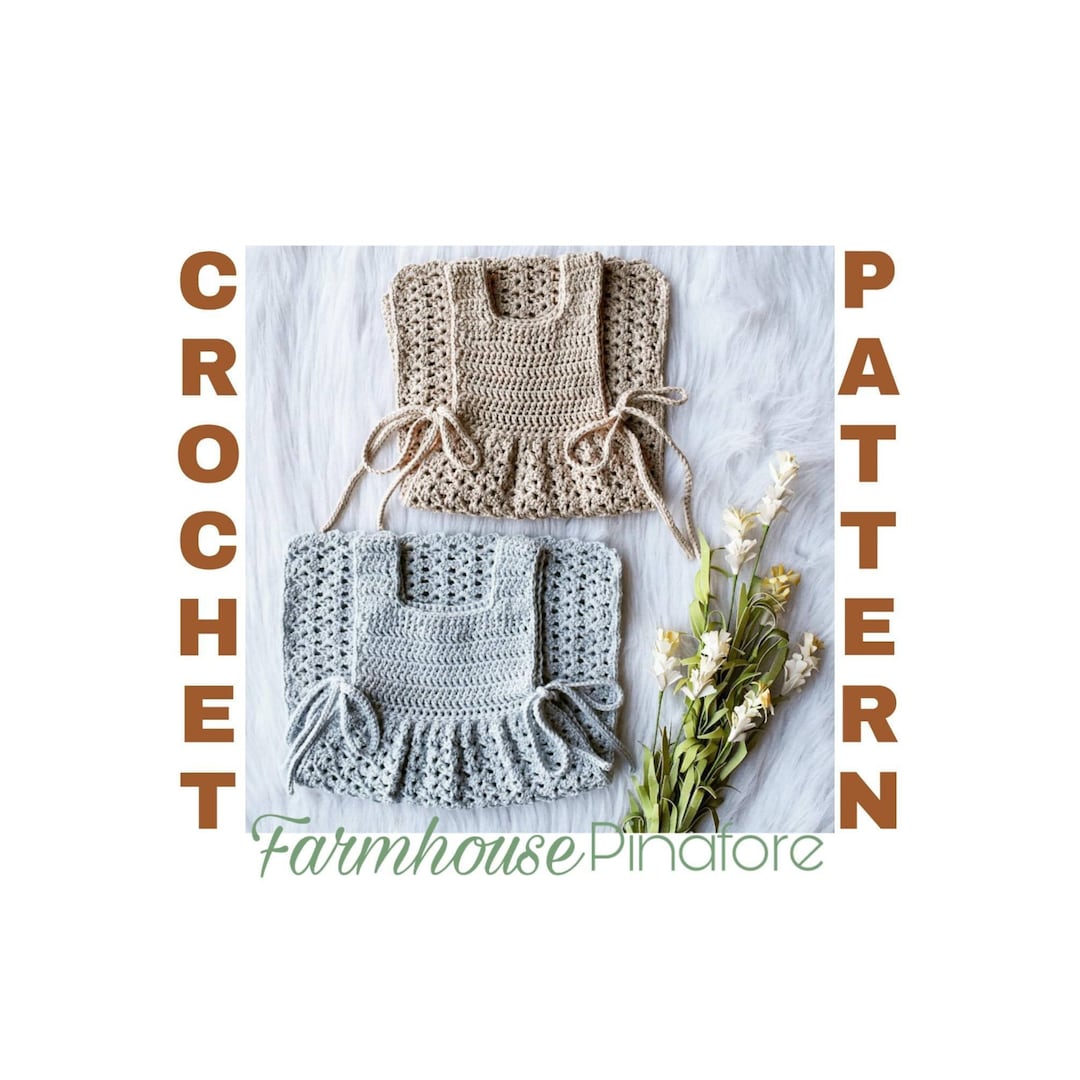 Crochet Pattern Pinafore, Crochet Pinafore Pattern, Crochet Apron ...