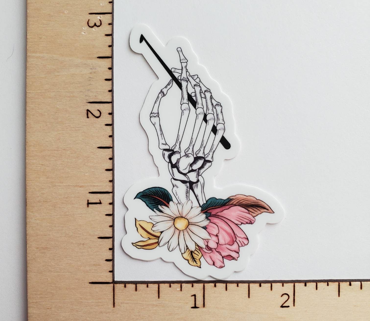 Sticker Crochet Stickers Crochet Hook Sticker Skeleton - Etsy