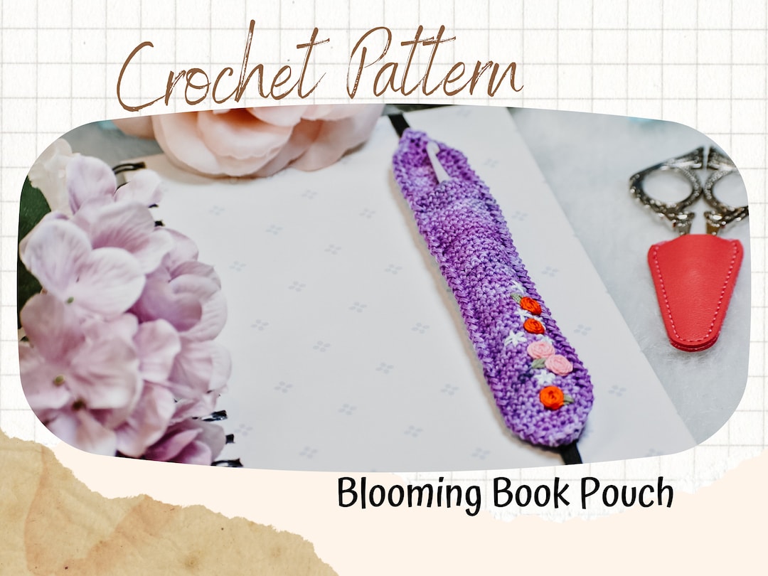 Crochet Book Pouch Pattern, Pen Holder Pattern, Gift Pattern, Book ...