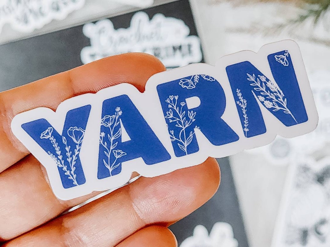 Yarn Sticker, Crochet Sticker, Knit Sticker, Knitters Laptop Decal ...