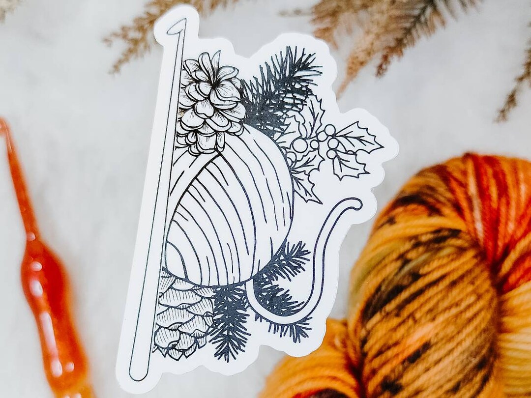 Crochet Stickers, Laptop Decal, Craft Stickers, Water Bottle Decals ...