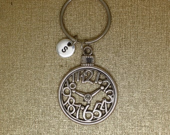 Clock keychain | Etsy