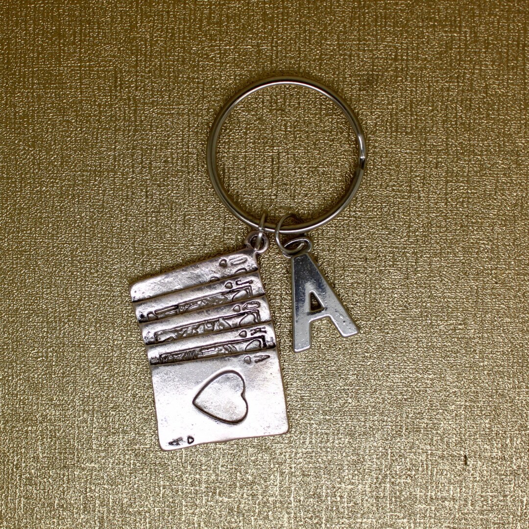 Card Keychain Playing Card Keychain Good Luck Keychain Ace - Etsy