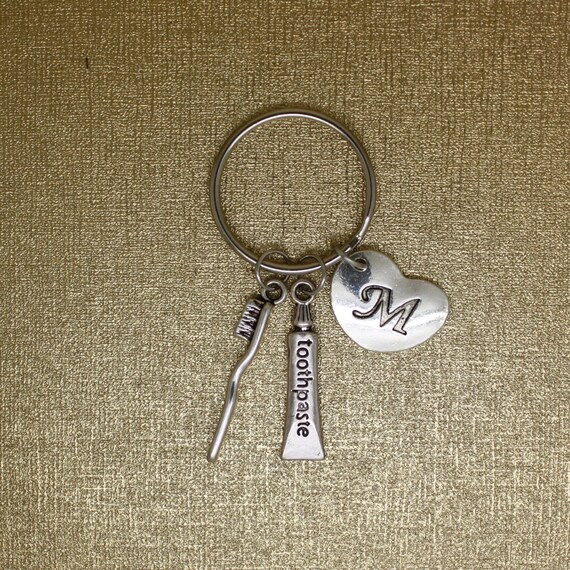 Dentist Keychain Initial Keychain Doctor Keychain Dental | Etsy