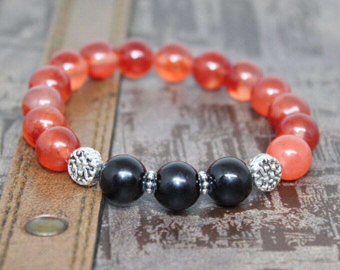 Root Chakra BASE CHAKRA First Chakra Bracelet Black Onyx - Etsy