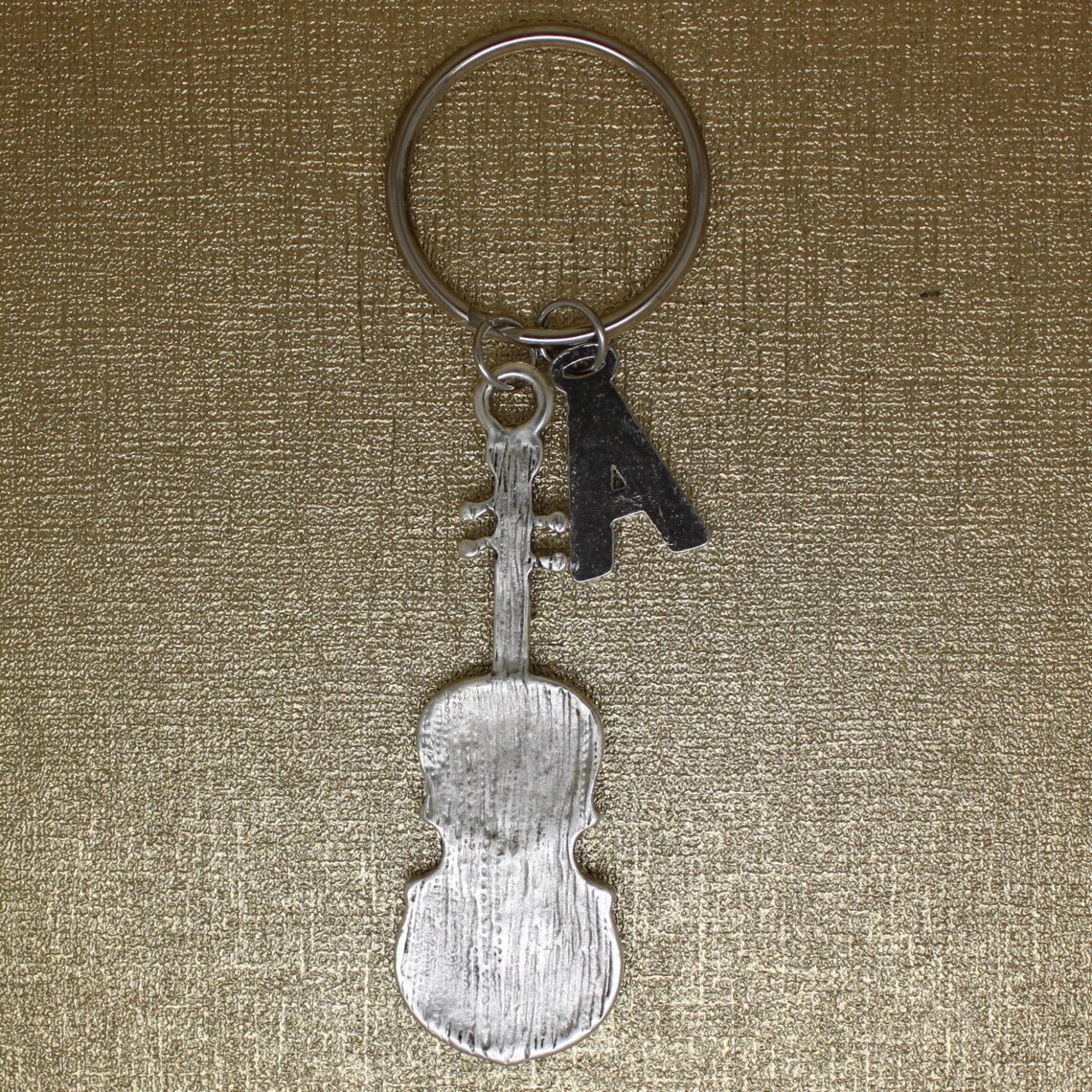 Violin charm keychain initial keychain Musical instrument | Etsy