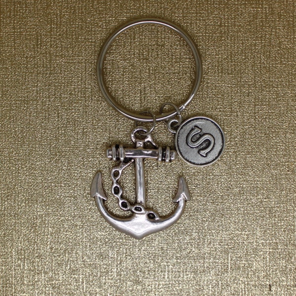 Anchor Keychain - Etsy