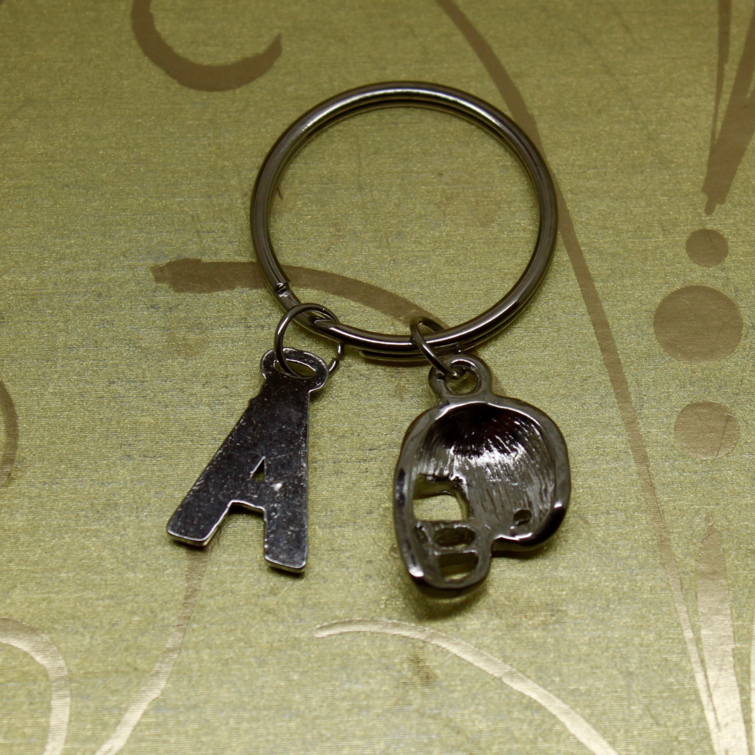 Football Helmet Keychain SPORT Collection Initial Keychain - Etsy