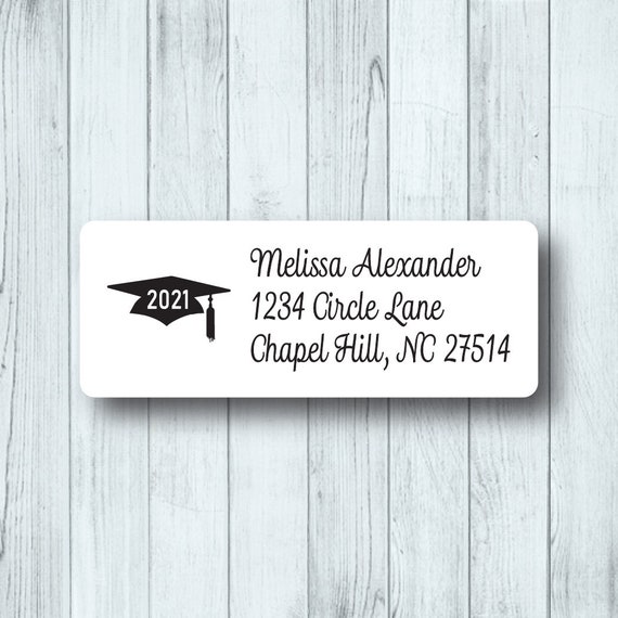 Graduation Return Address Labels Personalized Class of 2021 | Etsy