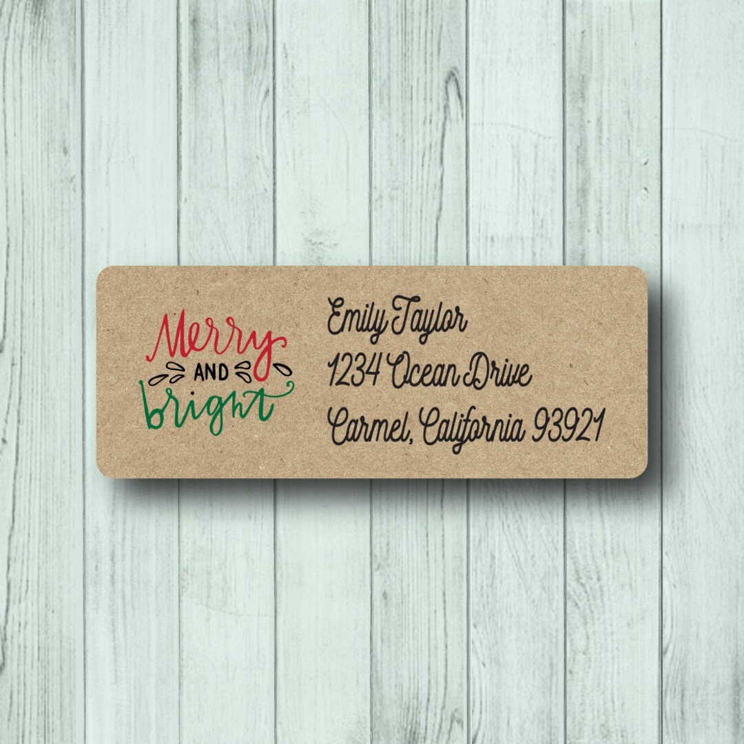 Custom Christmas Address Labels - Personalized Holiday Fancy Return ...