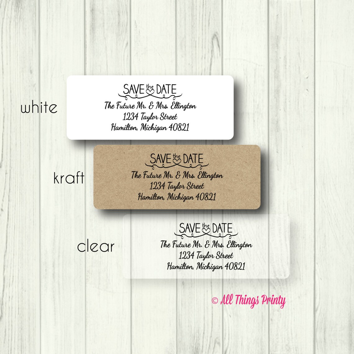 Save the Date Return Address Labels Personalized Wedding | Etsy