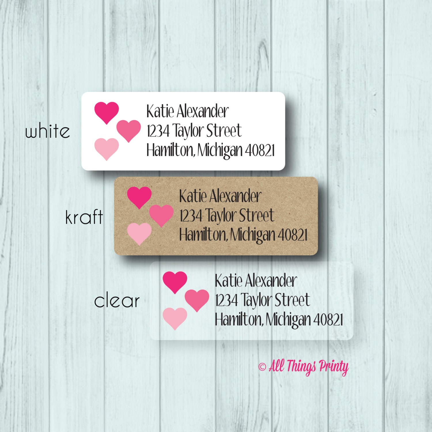 Custom Love Return Address Labels Personalized Wedding or | Etsy