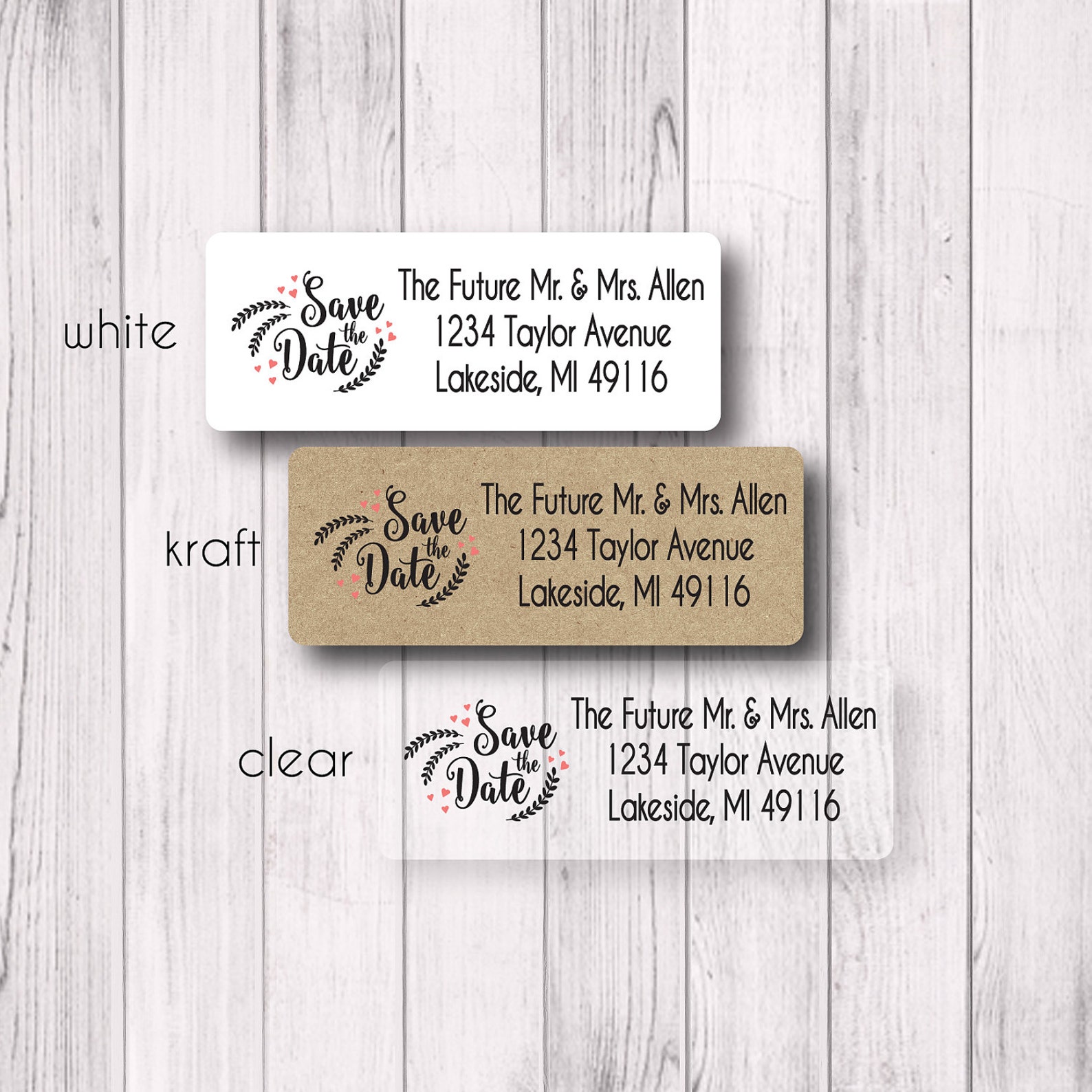 Save the Date Return Address Labels Personalized Wedding | Etsy