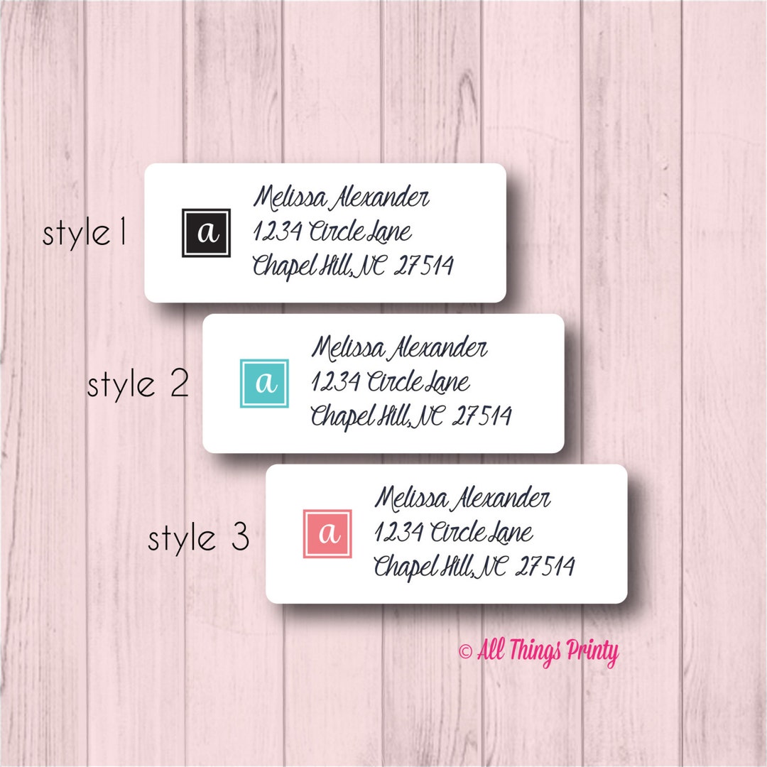 Initial Labels - Custom Personalized Wedding, Engagement, Save the Date ...